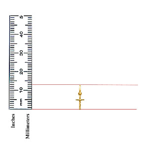 TGDJ 14KY Crucifix Cross Religious Pendant | 14K Yellow Gold Christian Jewelry Jesus Pendant Locket For Women Men | 13 mm x 8 mm Gold Chain Pendants | Weight 0.5 grams