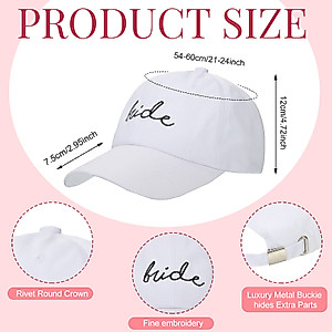 Zhanmai 14 Pcs Bachelorette Party Hats And Heart Sunglasses Squad Hats Bride Baseball Hats Bride Bridesmaid Sunglasses (Squad)