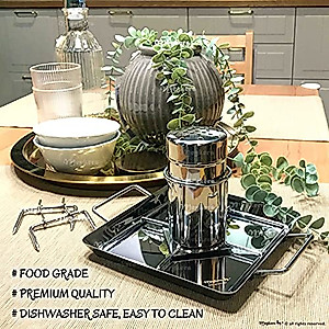 Meykers Beer Can Chicken Holder Stand - Vertical Roaster for Grill Smoker Oven - Stainless Steel Rack Tray Canister Vegetable Spike - BBQ Barbeque Smoke Seasoning Beer Butt Chicken Turkey Meat