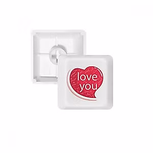 Valentine's Day Pink Heart I Love Keycap Mechanical Keyboard PBT Gaming Upgrade Kit