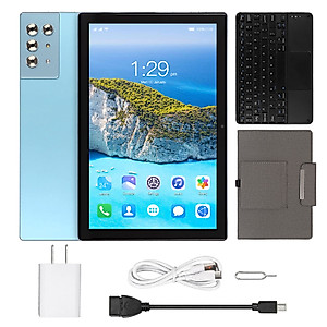 Dilwe S30 pro 2 in 1 Tablet 10.1 Inch, Android 12 Tablet with Keyboard Case, 8GB RAM 256GB ROM Octa Core CPU,4G LTE Call Tablet, Dual Carema WiFi BT Tablet PC