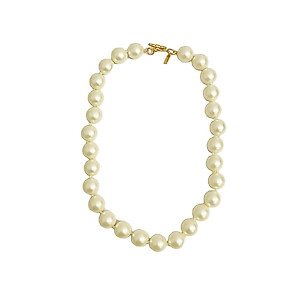 Kenneth Jay Lane 14mm Pearl Strand Necklaces (18", White)