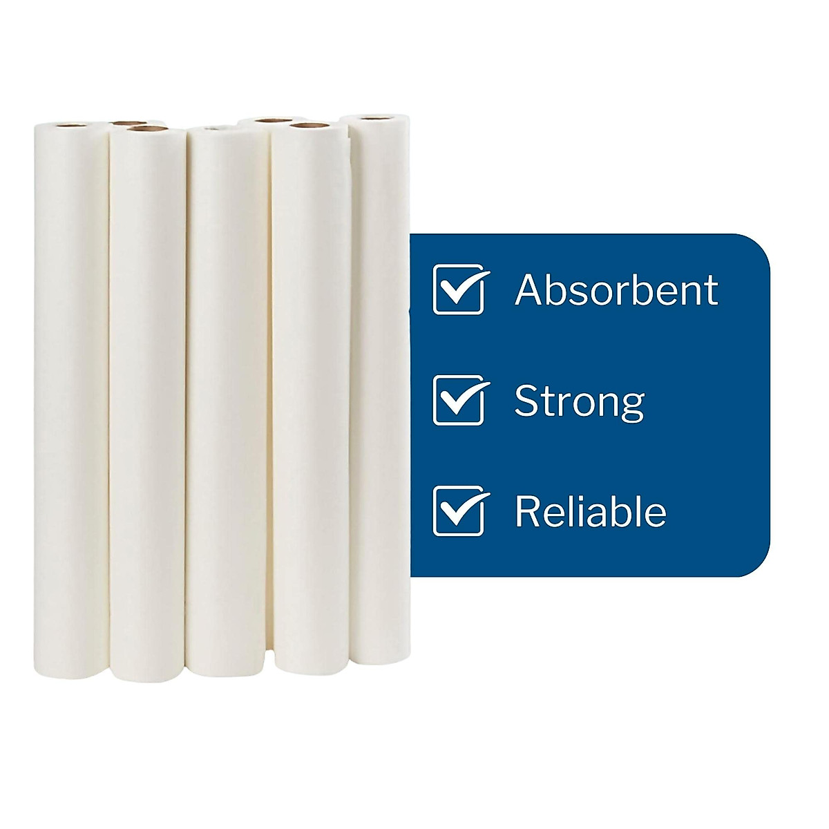 McKesson Exam Table Paper, Smooth, White, 21 in x 225 ft, 12 Count