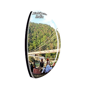 Lakshman Jhula Rishikesh India Fridge Magnet 3D Crystal Glass Tourist City Travel Souvenir Collection Gift Strong Refrigerator Sticker