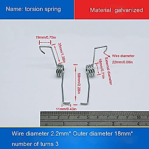 NentMent 2 Pack Spin Mop Bucket Spring Replacement Right Left Side Rebound V-Shaped Torsion Springs Foot Stepping Rotating Mop Buckets Spring Repair Parts