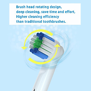 Electric Toothbrush Replacement Heads Compatible with Oral-B Soft Bristles Replacements Brush Heads 16 Pack