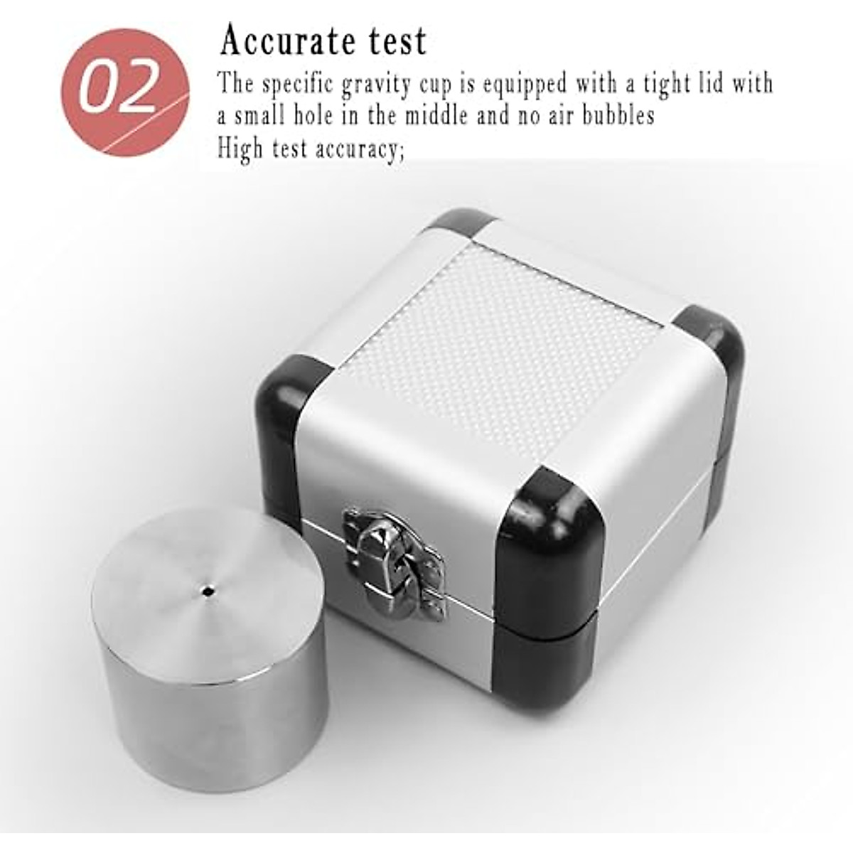 Liquid Density Hydrometer, Density Specific Gravity Cup, 50ML High-Precision, Used to Test The Specific Gravity of Liquids Such As Paint/Auxiliary Materials and Oils