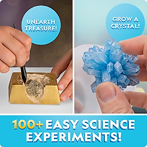 NATIONAL GEOGRAPHIC Earth Science Kit – 100+ Science Experiments & Activities for Kids, Crystal Growing, Volcano Science Kit, Rock Collection, STEM Project Toy for Boys & Girls (Amazon Exclusive)