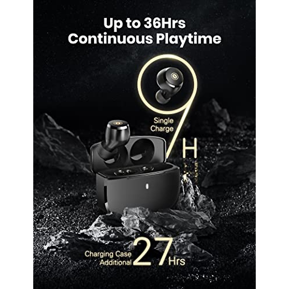 Gsoemon Bluetooth Earbuds, Wireless Earbuds Qualcomm aptX Lightweight Mini Earphones, IPX8 Waterproof Wireless Headphones for Kids Woman in-Ear Bass Stereo Headphones 36 Hours Playtime
