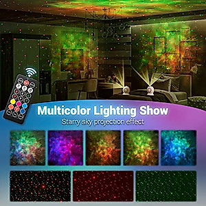 AIRSEE Star Projector Galaxy Light, Cordless Adjustable LED Laser Galaxy Projector with Remote Control & Timer, Magnetic Night Light Projector Valentine's Gifts for Party, Gaming Room, Bedroom Decor