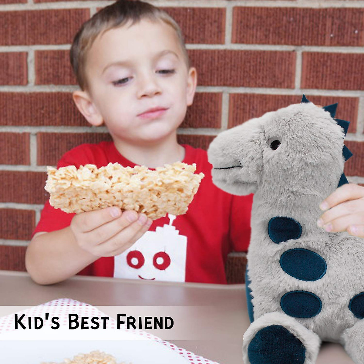 PASSIONFRUIT Plush Dinosaur Toys for Kids – 4-Pack Soft & Huggable 12-Inch Stuffed Animals – Cute & Squeezable Dinosaurs for Boys & Girls