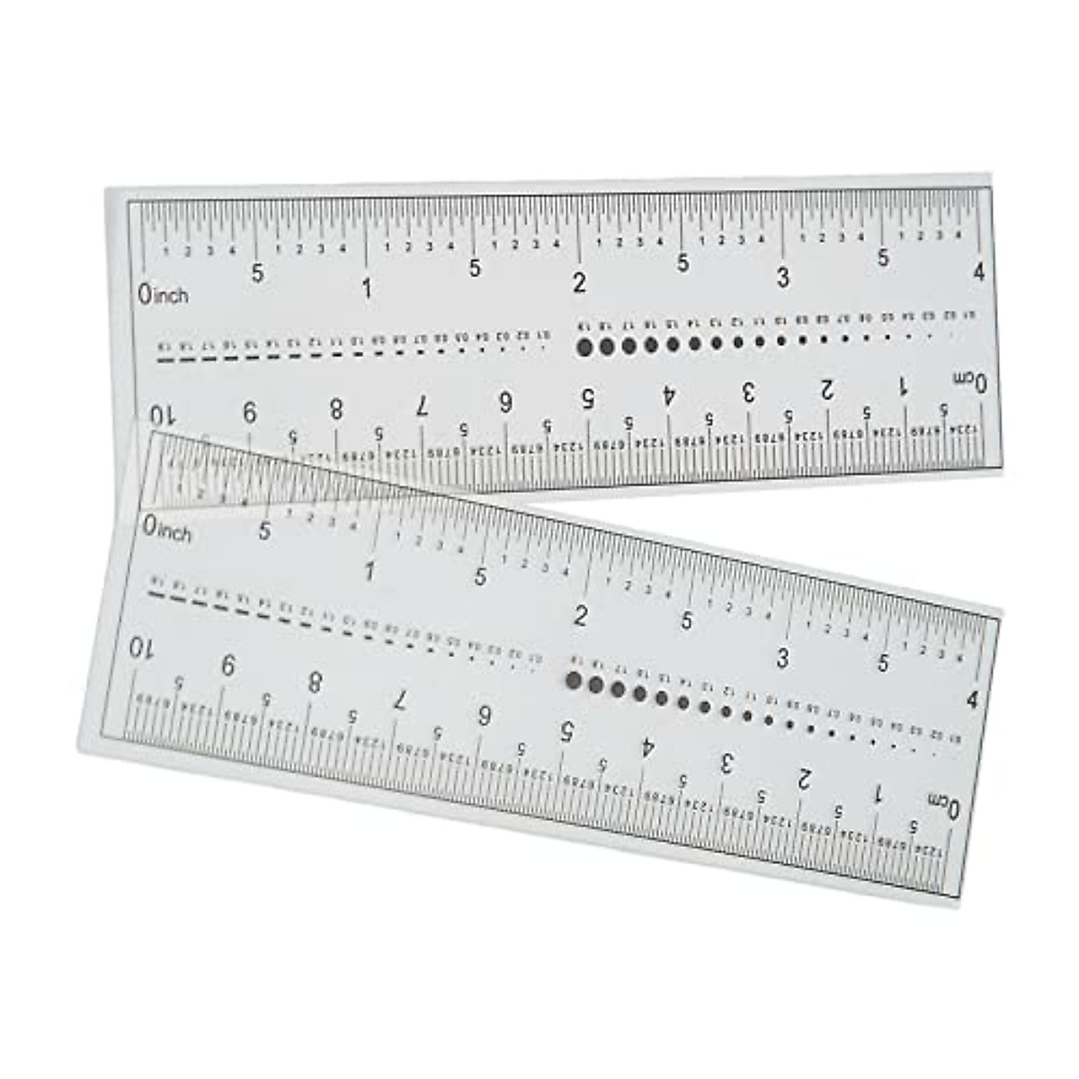 10PCS Fake Nails Measuring Ruler - Clear Text, Transparent, Can Be Bent At Will