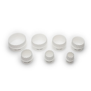 Fox Run Plain and Crinkled Double-Sided Cookie Cutters, Regular, Metallic