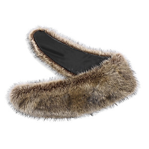 Lucky Leaf Women Winter Faux Fur Ornate Scarf Wrap Collar Shrug for Cocktail Party Bridal Wedding (Paille, 100cm / 39inch)