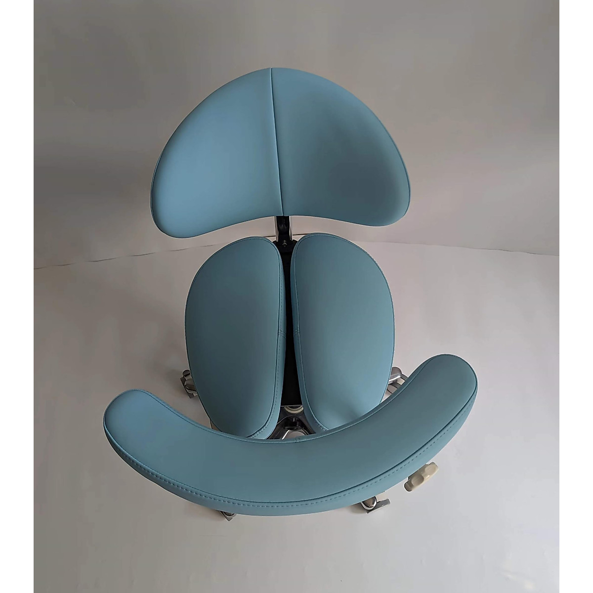 LINCHARM.COM Medical Dental Saddle Assistant Chair Stool with Rotatable Arm and Ergonomic Back Support for Dentist Operator Seating in Dental Clinics, Microfiber Leather (C13 Black)