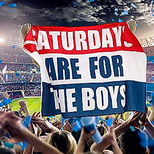 Saturdays Boys Flag, 3x5 Feet Saturdays Flag, Outdoor Indoor Dorm Room Decoration Banner for College Football Fraternities Party