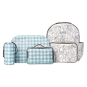 Petunia Pickle Bottom District Diaper Bag Backpack for On-The-Go Parents, Stylish, Spacious & Secure, Lightweight & Easy to Clean, Perfect for Everyday Use or Travel (Disney's Playful Pooh)