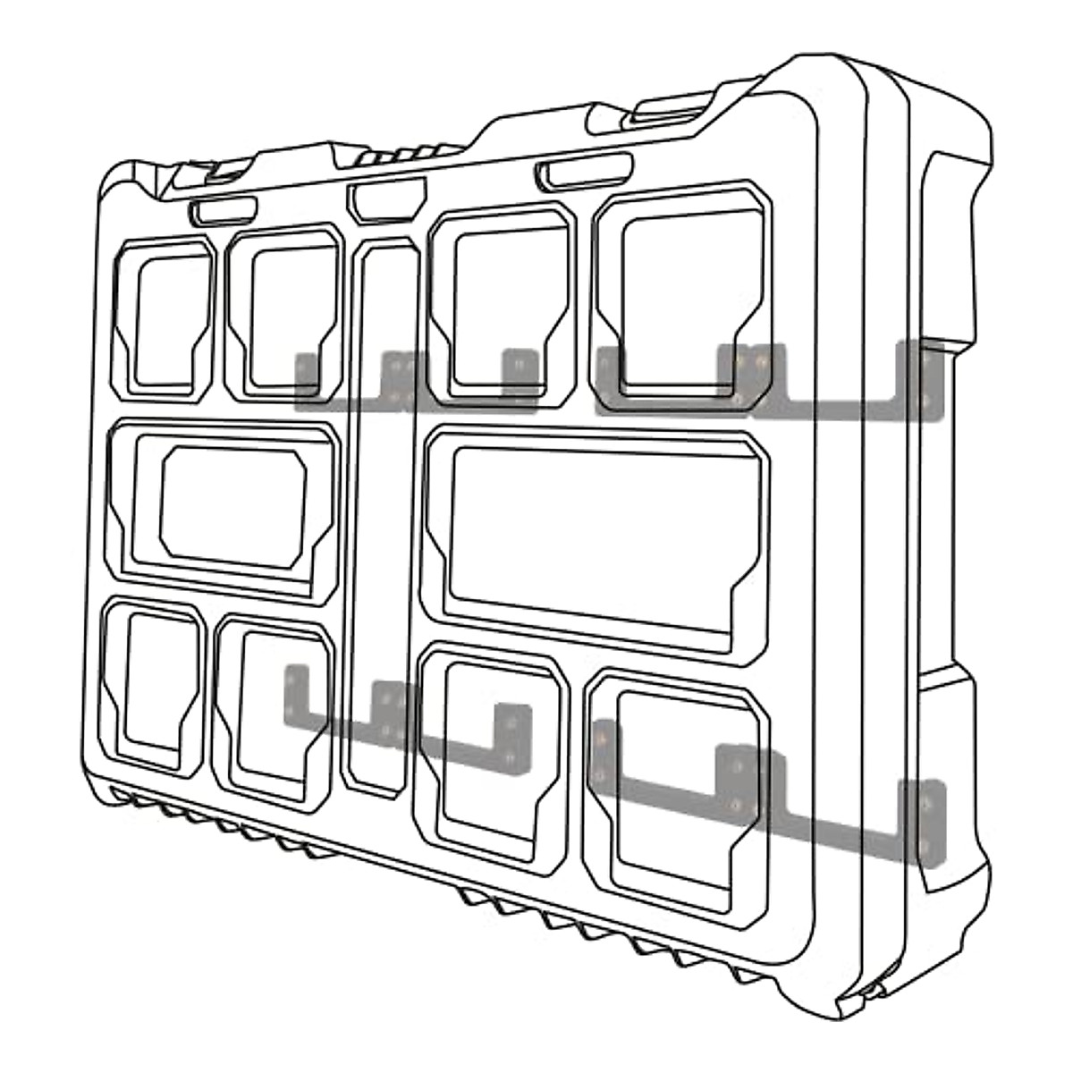 StealthMounts Cleat 'n' Feet Mounting System (4 Pack) | Tool Box Storage System | Mount Anywhere | Compatible with Milwaukee Packout