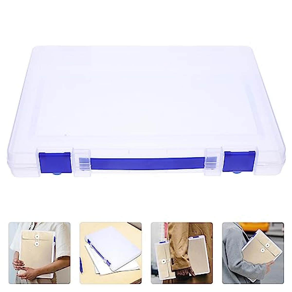 Cabilock Office Accessories Tabletop Accessories Organizer Clear Paper Desktop Accessories Desk for Office Book Accessories Tabletop Organizer Multifunction Office Paper Pp A4