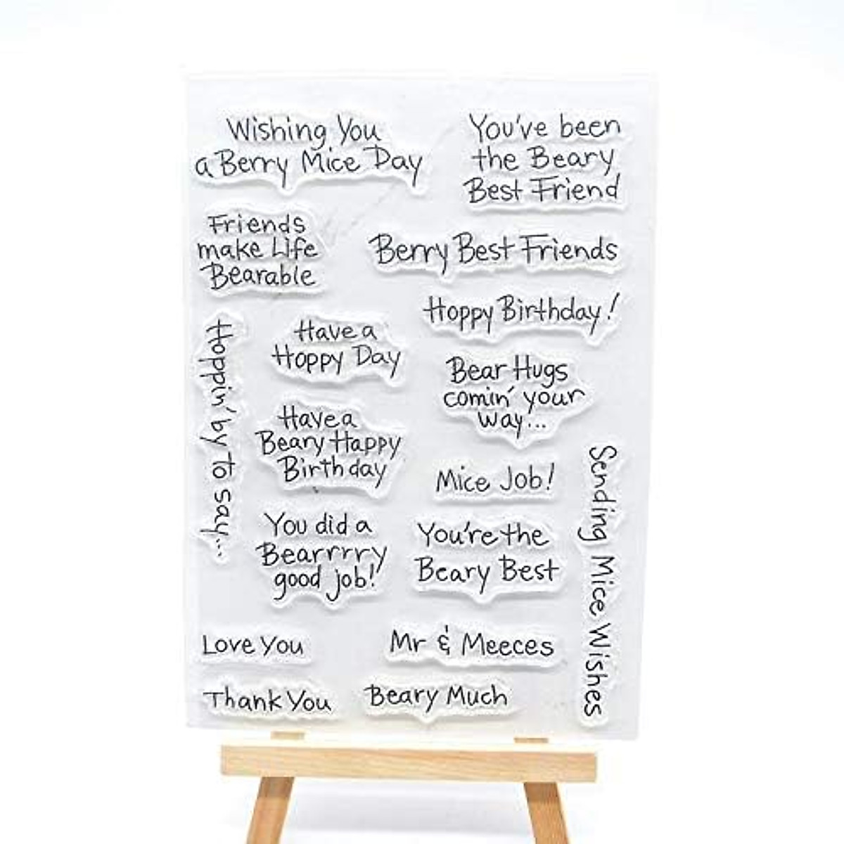 Welcome to Joyful Home 4pcs/Set Different Sentiments Rubber Clear Stamp for Card Making Decoration and Scrapbooking