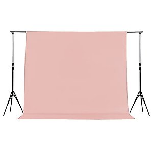 Joccun 8X10FT Light Pink Backdrop Background for Photography,Polyester Backdrop Curtain Background Screen for Photography,Photoshoot,Video Recording,Studio(8X10ft,Light Pink)