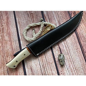 Perkin Hunting Knives 12 Inches Damascus Steel Knife Full Tang Fixed Blade Knife FBE111