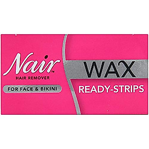 Nair Hair Remover Wax Ready-Strips for Face & Bikini, 40 CT