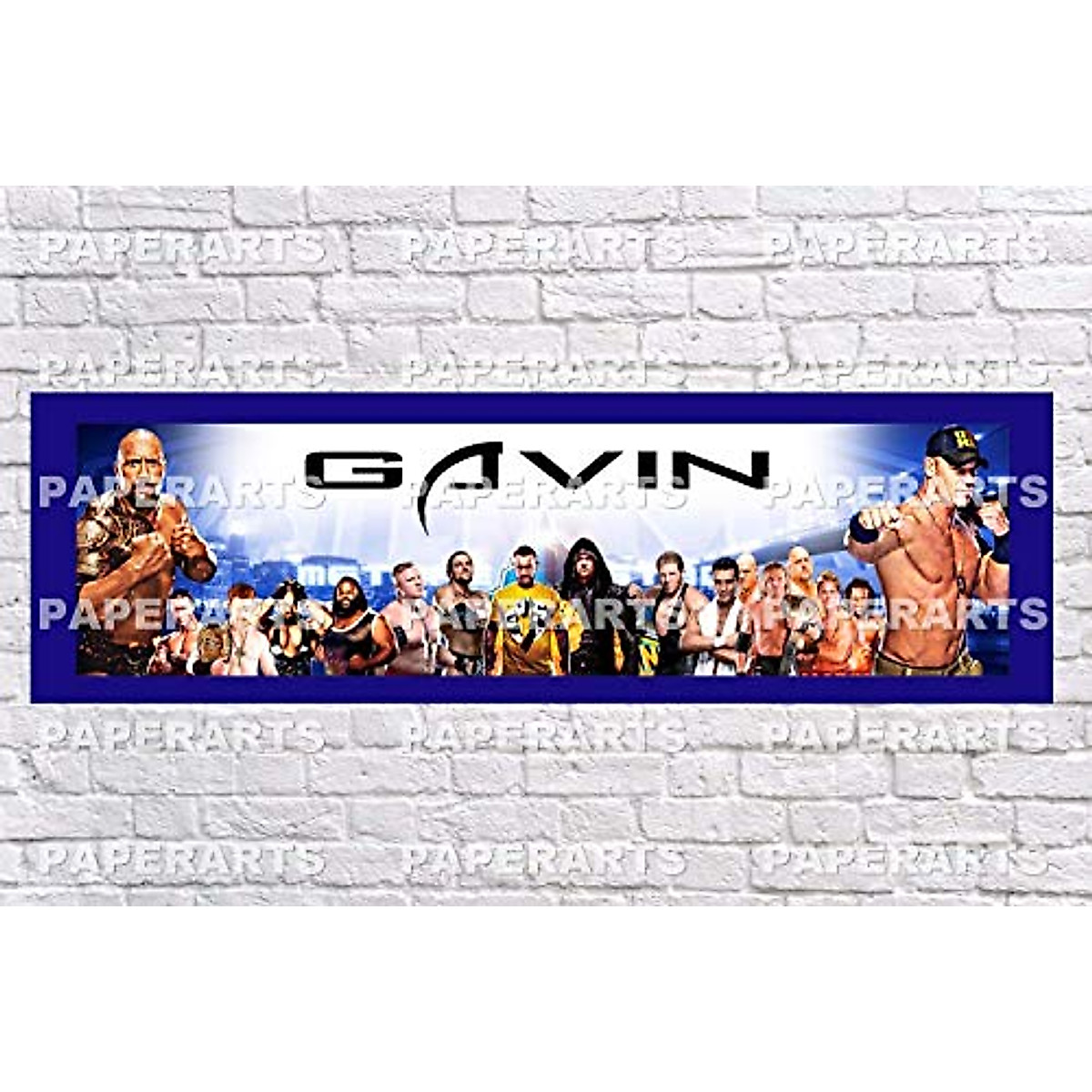 WWE - Personalized Birthday Name Poster with Custom Name On it, Border Mat and Frame Options