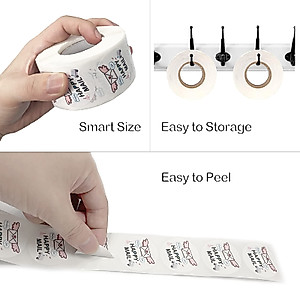 1200 PCS Smells Like Happy Mail Stickers, TNE Creator 2 Pack 1.5 Inch Happy Mail Labels Small Shop Stickers Thank You Customer Sticker Labels for Small Businesses Packaging Sticker, Handmade Sticker