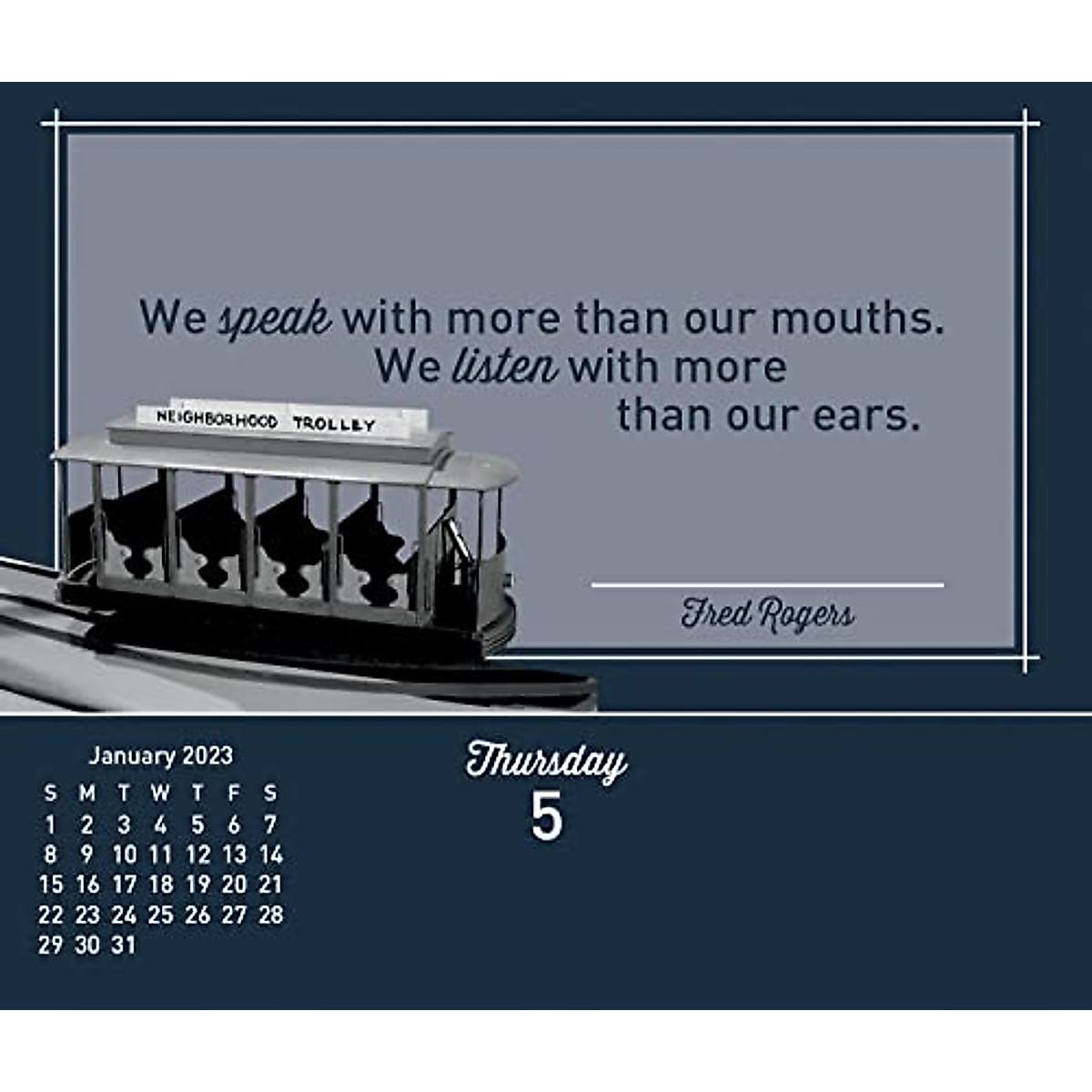 2023 Mister Rogers Day-at-a-Time Box Calendar