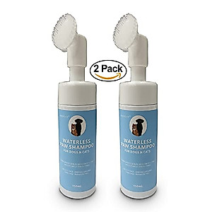 Dogscute 2 Pack Pet Paw Cleaner for Dogs & Cats, Waterless Foam with Silicone Scrubber, Dogs Cats Feet Paw Cleaner
