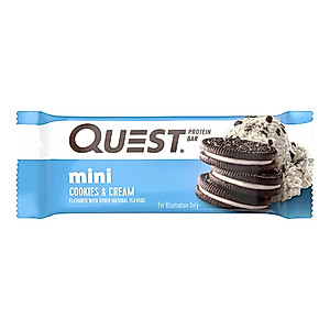 Quest Nutrition Chocolate Chip Cookie Dough Protein Bars, 12 Count & Mini Cookies & Cream Protein Bars, 14 Count & Mini Chocolate Chip Cookie Dough Protein Bars, 14 Count