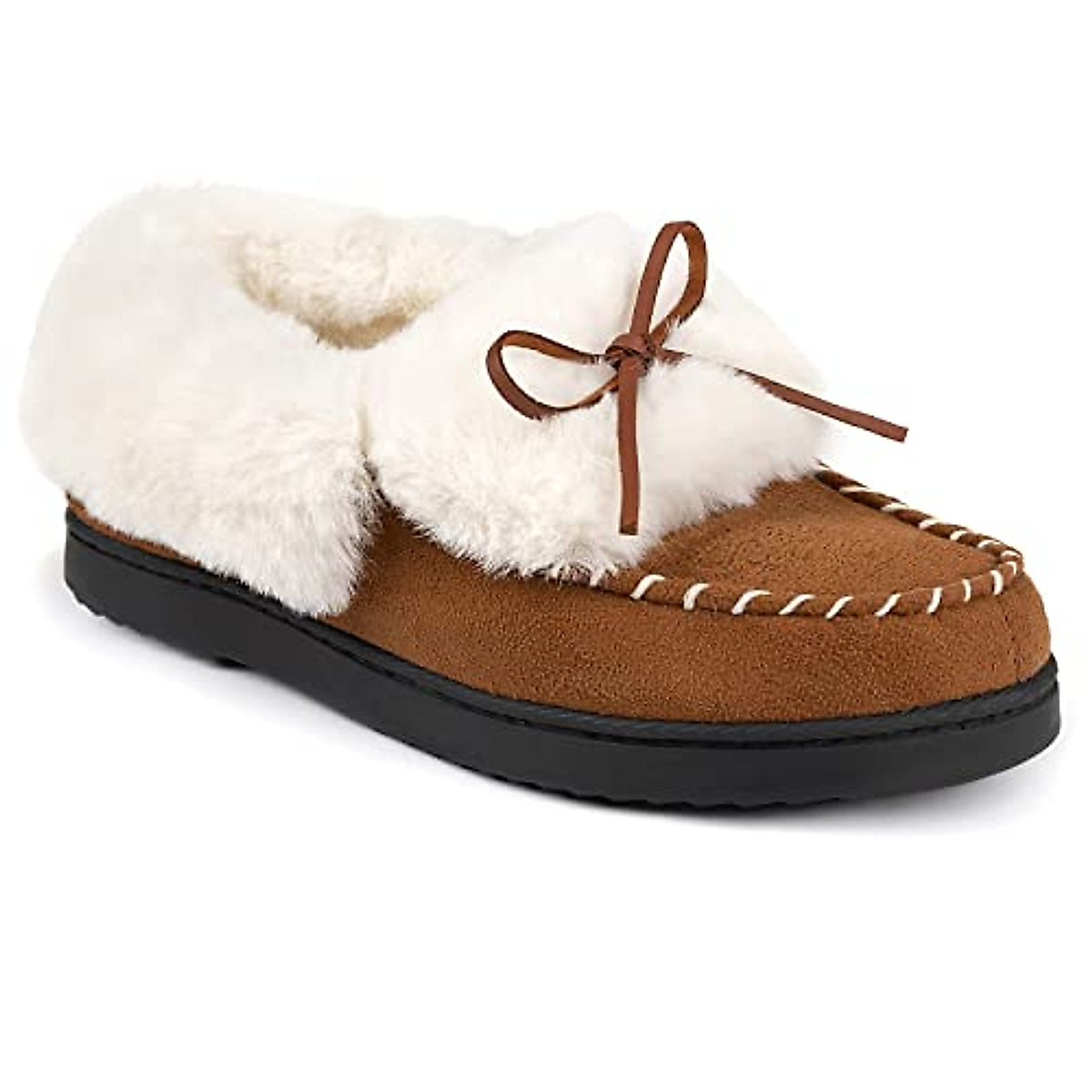 RockDove Women's Trapper Moc Memory Foam Slipper, Size 8-9 US Women, Chestnut