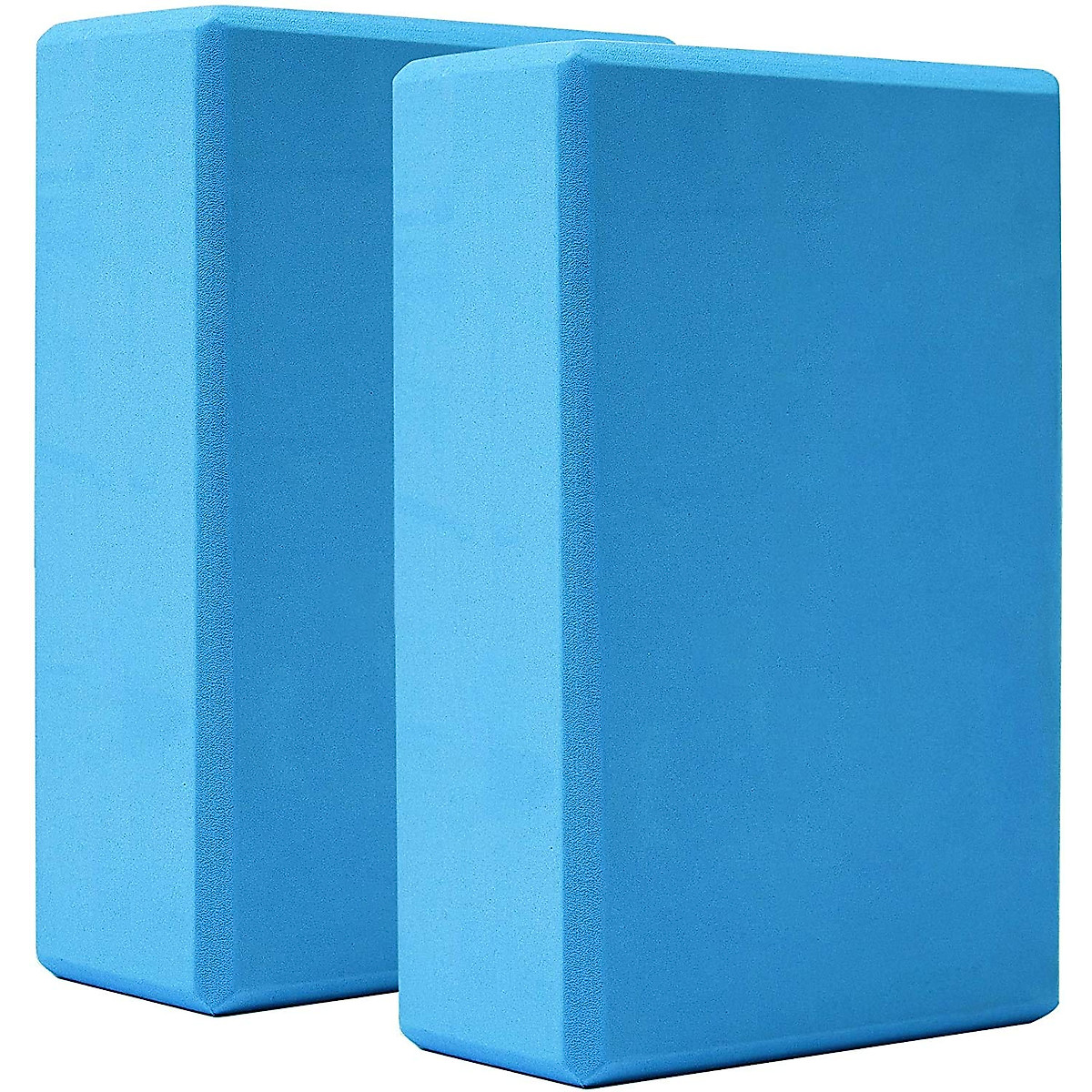 Pigbajie Yoga Blocks 9x6x3, 2 Pack High Density Yoga Brick Foam Blocks to Improve Strength, Flexibility and Balance, Light Weight and Non-Slip Surface, Pilates and Meditation (Gemstone Blue)