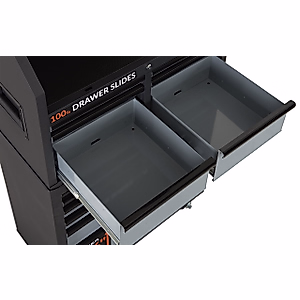 SHOPMAX 93606C2-06A4 36″ 12-Drawer Tool Chest and Rolling Cabinet Combo, Black