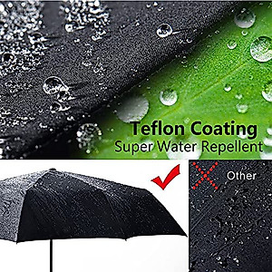 Ateupom Rain Umbrella, 12 Ribs 39 inch Auto Open/Close Windproof Umbrella, Waterproof Travel Umbrella, Portable Umbrellas Folding Backpack Umbrella with Ergonomic Handle