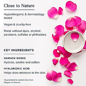 Heritage Store Rosewater Facial Toner with Hyaluronic Acid, Dry to Combination Skin Care, Hydrating Toner Refines Pores & Minimizes The Appearance of Fine Lines & Wrinkles, Alcohol Freeǂ, Vegan, 8oz