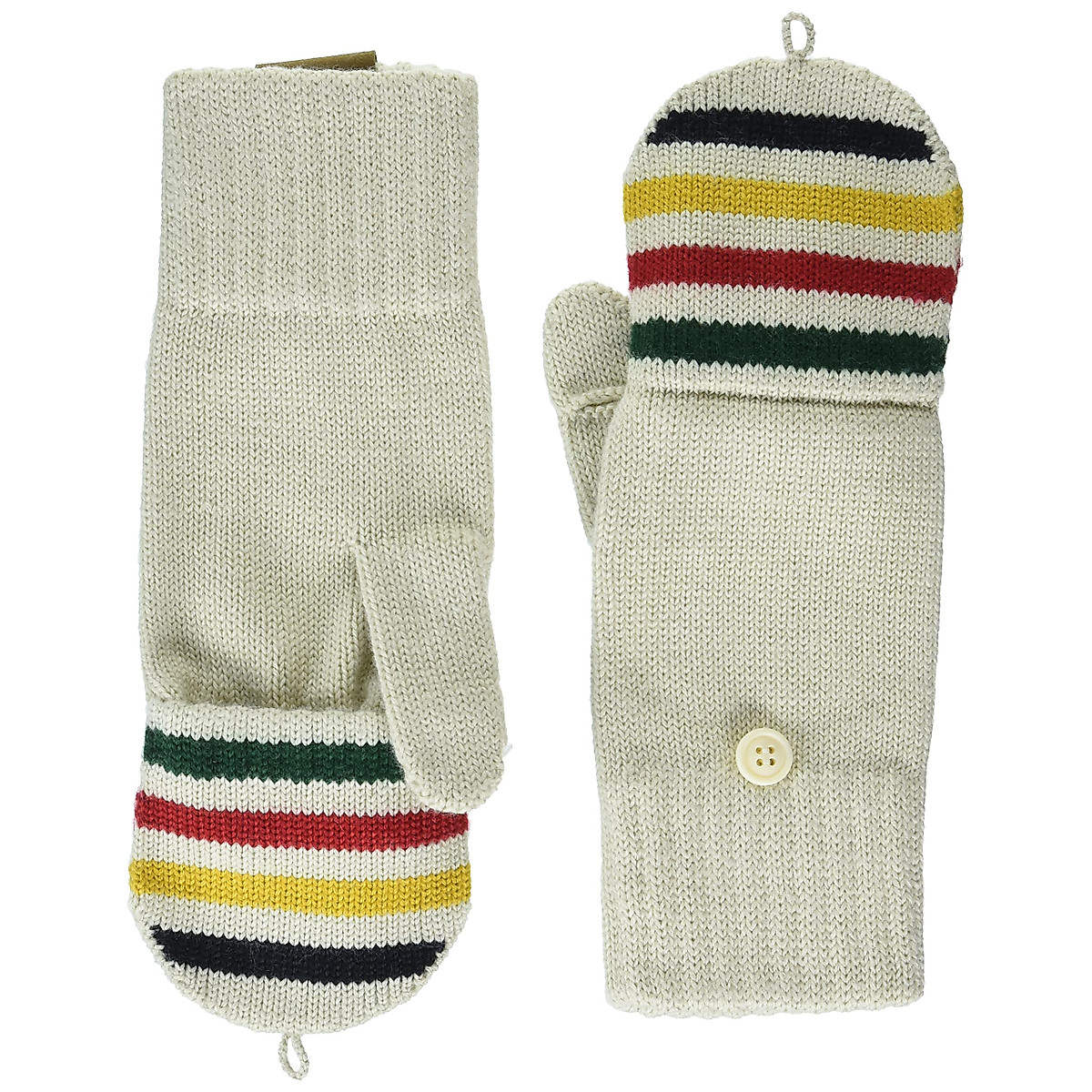 Pendleton Convertible Fingerless Mittens, Glacier Stripe, L/XL