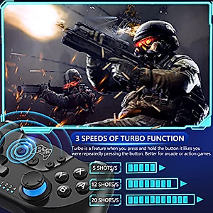 CuleedTec Wireless Switch Controller, Switch Pro Controller Compatible with Nintendo Switch/Lite/OLED, Switch Remote Gamepad with 6-Axis Gyro, Dual Motors, Wake-up and Turbo Function - 2023 New Version