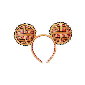 Loungefly Disney Minnie & Mickey Picnic Ear Headband Headbands Standard, Red,tan,yellow