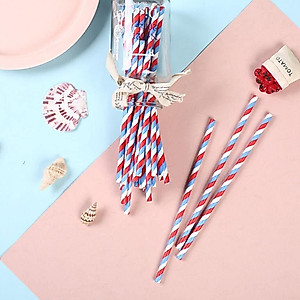 Disposable Straws Eco Friendly Drinking Accessories Natural Paper Material Colorful Stripe Pattern Party Supply(multicolor)