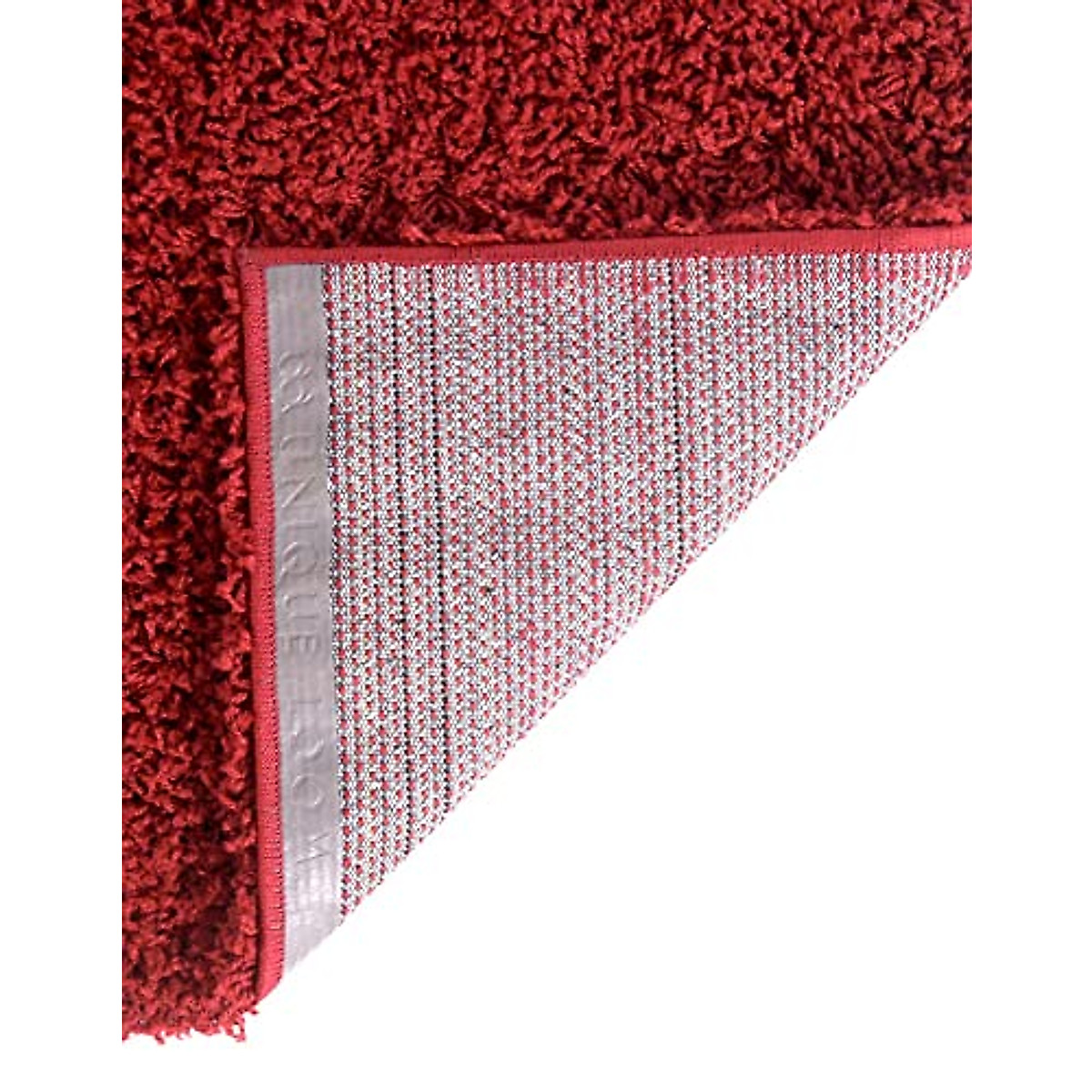 Rugs.com - Über Cozy Solid Shag Collection Rug – 8' x 10' Cherry Red Shag Rug Perfect for Living Rooms, Large Dining Rooms, Open Floorplans