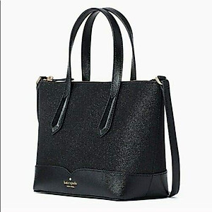 Kate Spade New York Lola Glitter Small Satchel Crossbody Bag Black