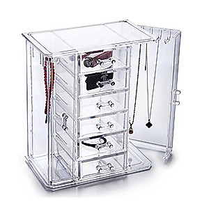 OnDisplay 6 Drawer Acrylic Jewelry Cabinet Organizer