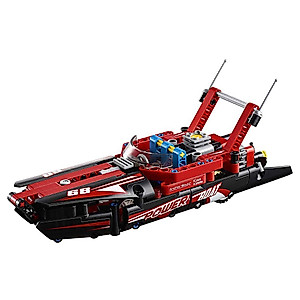Power Boat Replica Building Set, 2 in 1 Model, Hydroplane Speedboat, Toy Boat Kits for Kids
