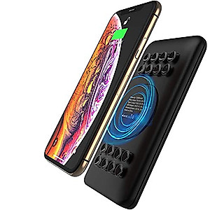 TECHSMARTER 12000mAh 18W USB-C PD Wireless Power Bank with Anti-Slip Suction Cups. Portable Charger Compatible with iPhone 15, 14, 13, 12, 11, SE 2020, X, XR, XS, Samsung S23, S22, S21, S20, S10, S9