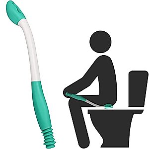 Long Reach Comfort Wipe Toilet Aids Tools, Bottom Wiper, Extends Your Reach Over 15" Grips Toilet Paper or Pre-Moistened Wipes