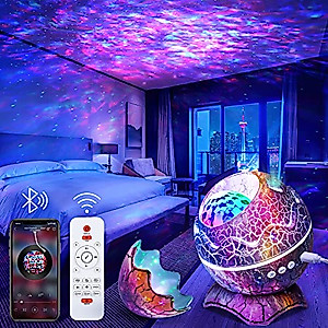 Star Projector, Galaxy Projector Night Light with Bluetooth Speaker, White Noise & Remote Control, Nebula Ocean Wave Star Light Projector for Bedroom/Home Theater Decor/Ceiling/Party/Mood Ambiance
