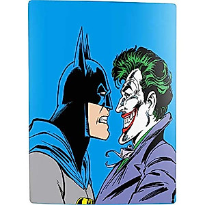 Skinit Decal Gaming Skin Compatible with PS5 Digital Edition Console + Controller - Officially Licensed Warner Bros Batman vs Joker - Blue Background Design