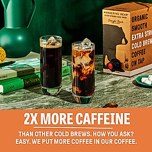 Wandering Bear Organic Hazelnut Cold Brew Coffee On Tap, 96 fl oz - Extra Strong, Smooth, Unsweetened, Shelf-Stable, and Ready to Drink Iced Coffee, Cold Brewed Coffee, Cold Coffee